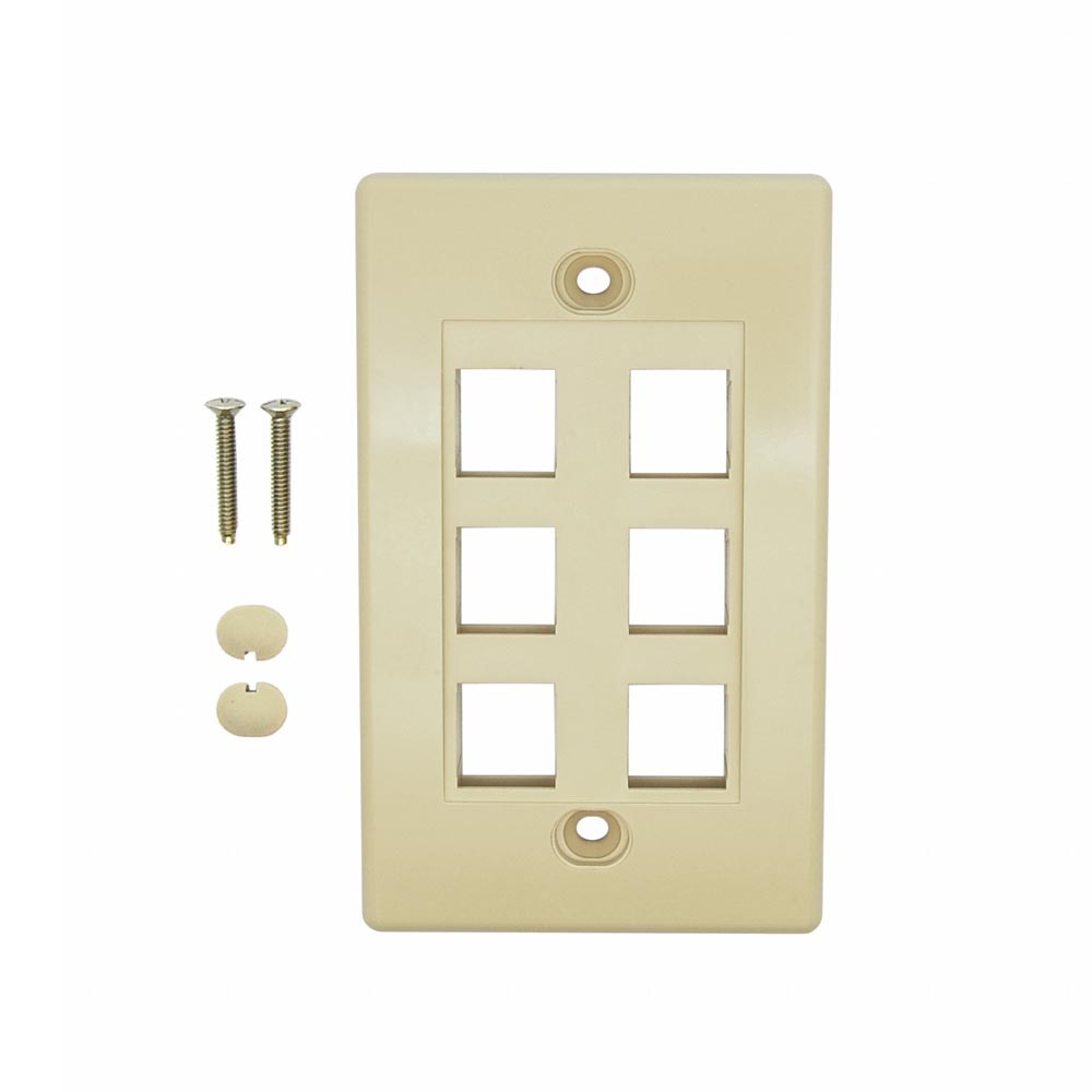 6 Port Keystone Wall Plate Decora Type – American Teledata Store