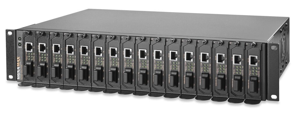Signamax - 16-Bay Rack Mount Media Converter Chassis with Redundent ...