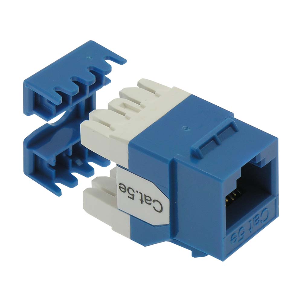 Cat 5E RJ45 110 Type 180° Keystone Jack Blue SKU: ATDS101601BL ...