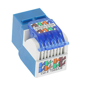 Cat 5E Tool Less Keystone Jack Blue SKU: ATDS101607BL - American ...