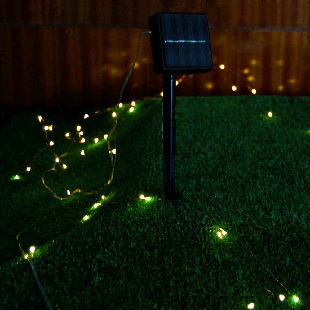 (Discontinued Product) 100LED 10-Meter (32Ft) Warm White 2-Mode Solar String Light - American ...