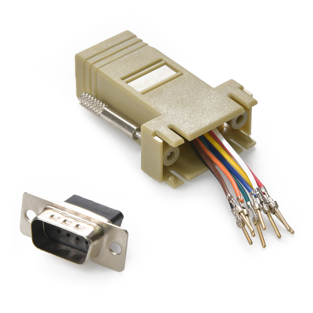 DB9 Male to RJ45 Modular Adapter Ivory SKU: ATDS272005 - American ...