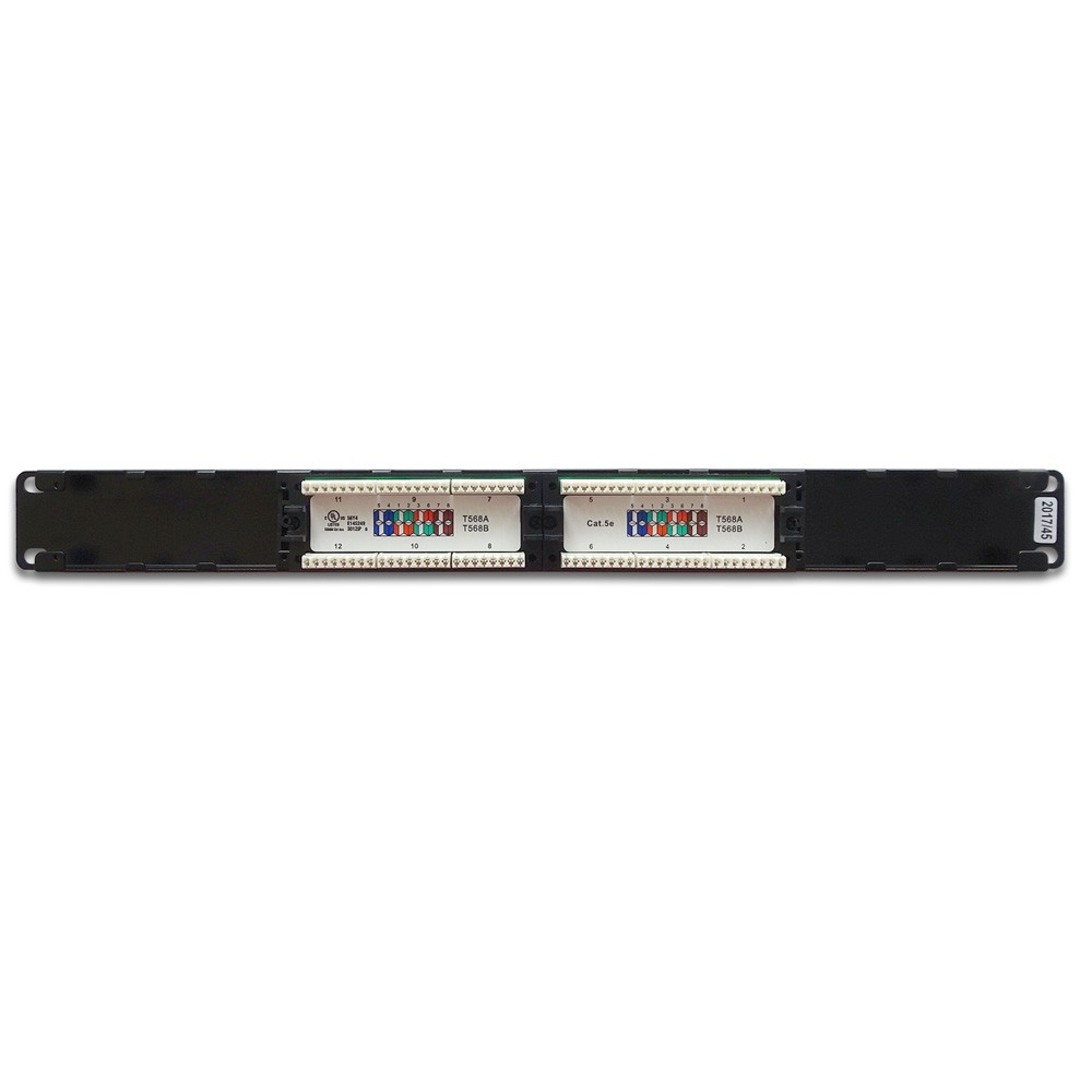 12-Port CAT 5E 110 Type Patch Panel Rackmount - American Teledata Store