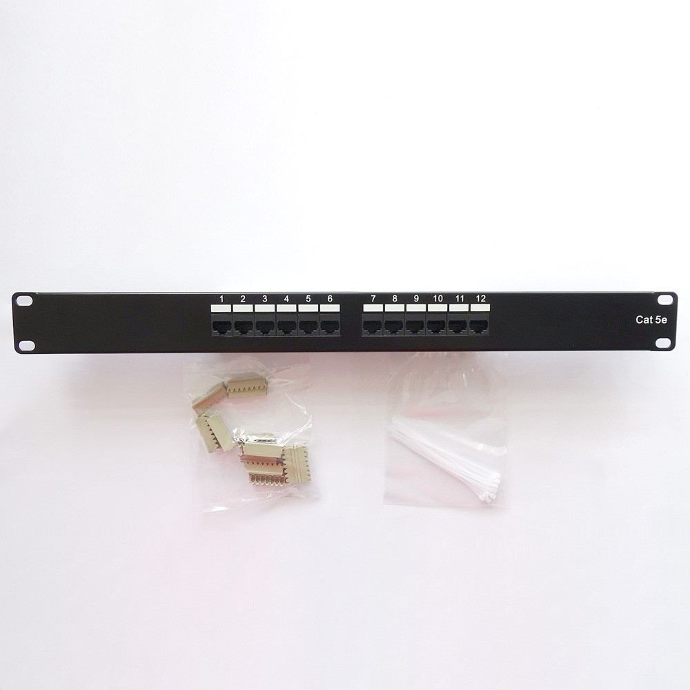 12-Port CAT 5E 110 Type Patch Panel Rackmount - American Teledata Store