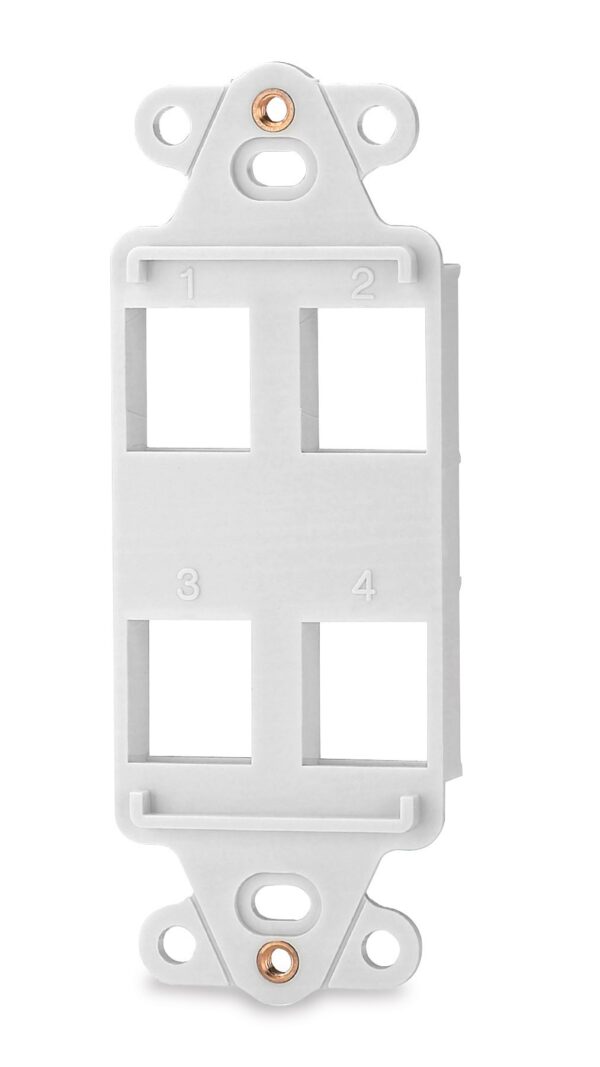 Signamax - 4-Port Decora Style Keystone Adapter, White - American ...
