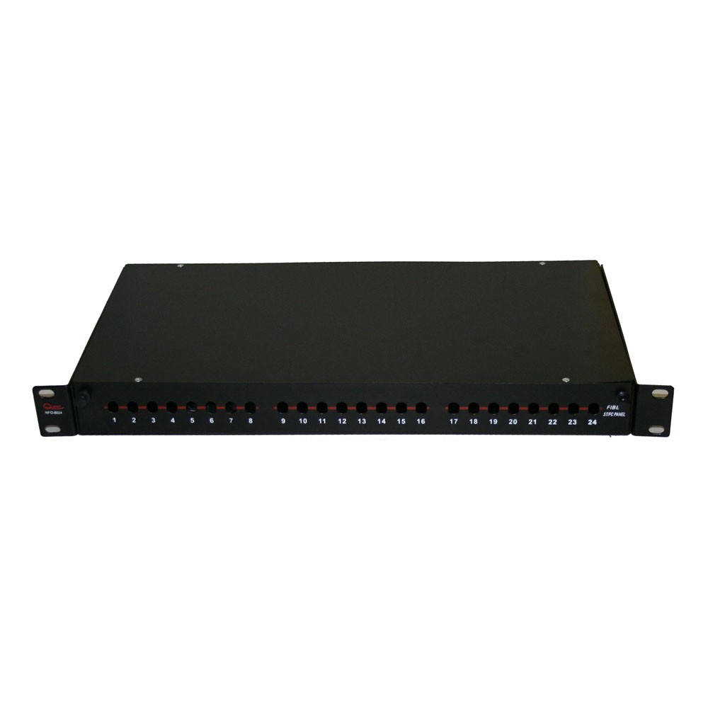 Fiber Box, Rack Mount, 24 Port, St/Fc, Unloaded, Black (Splice Trays ...