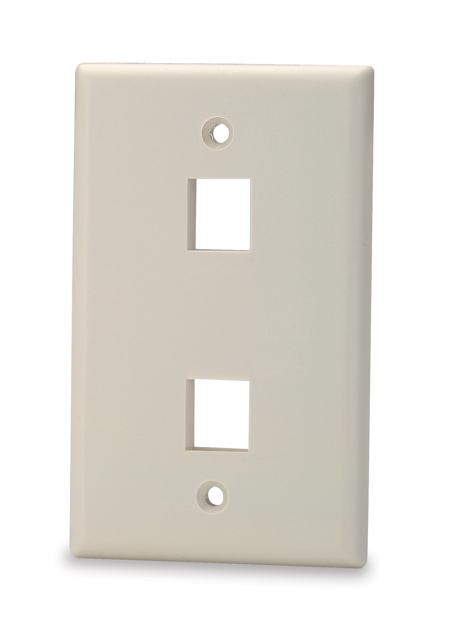 Signamax - 2-Port Single Gang Keystone Faceplate w/o Labeling, Ivory ...