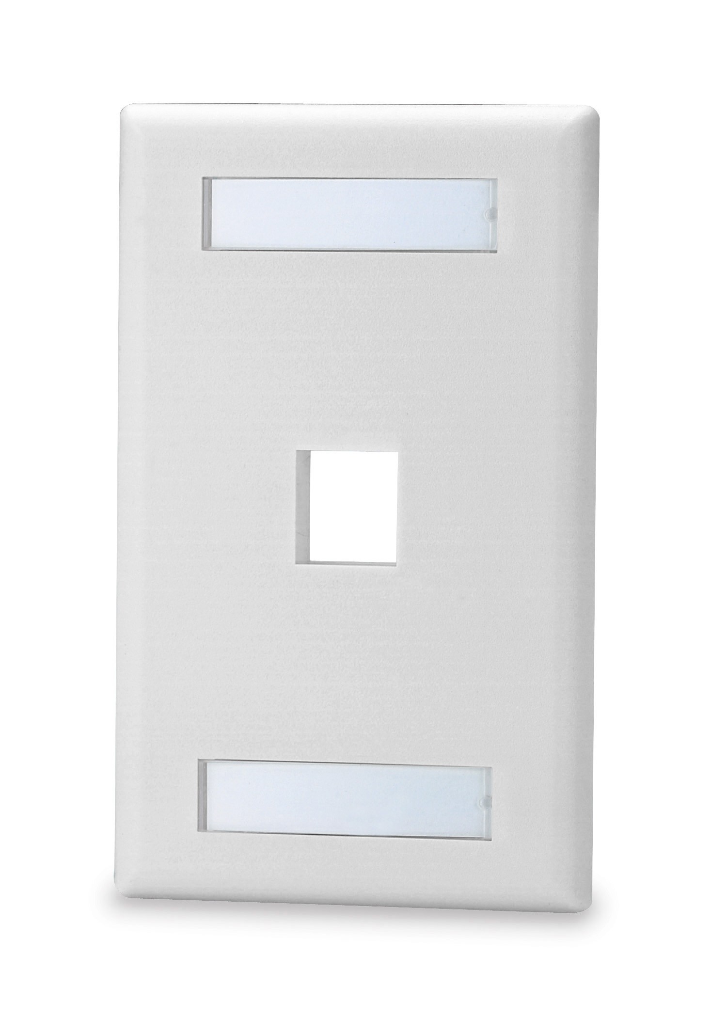 Signamax - 1-Port Single Gang Keystone Faceplate w/ Labeling, White ...