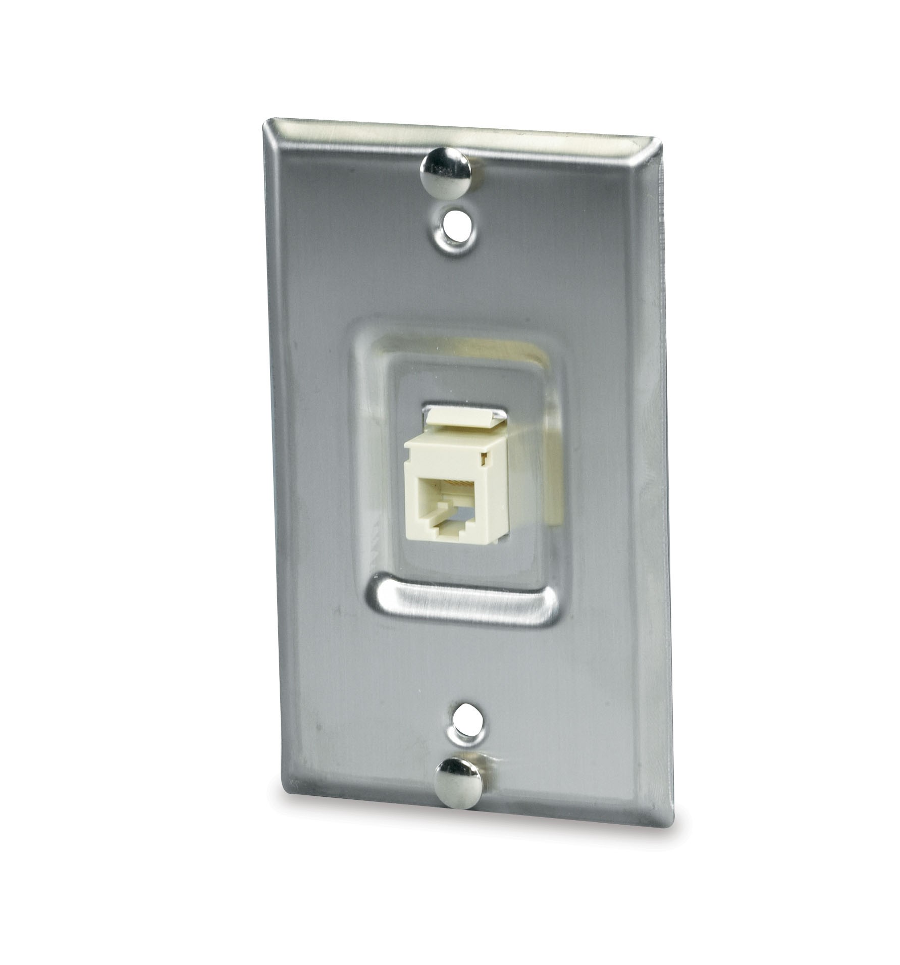 Signamax - 1-Port Single Gang Stainless Wall Mount Phone Plate ...