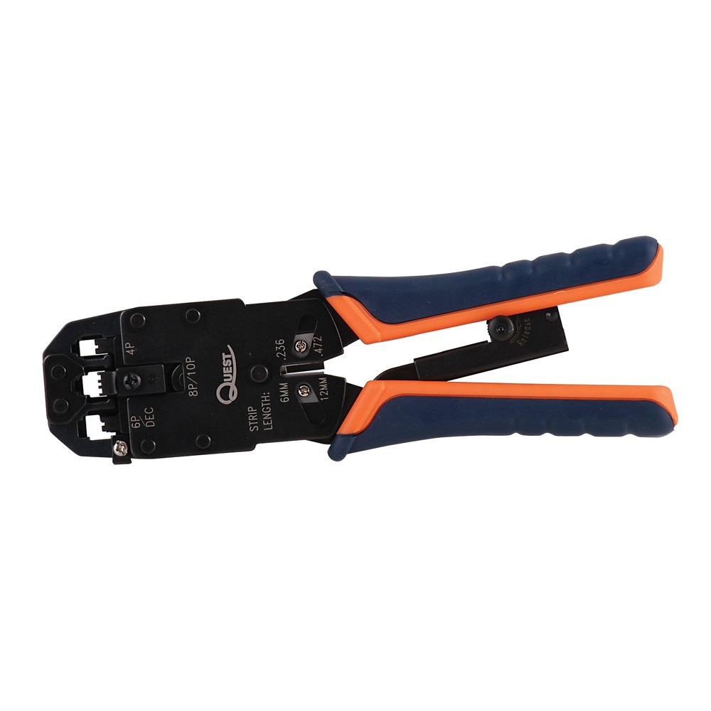 Crimp Tool, Ratchet Pro Style, For Rj11,12,22,45 & 10P10C Mod Plugs ...
