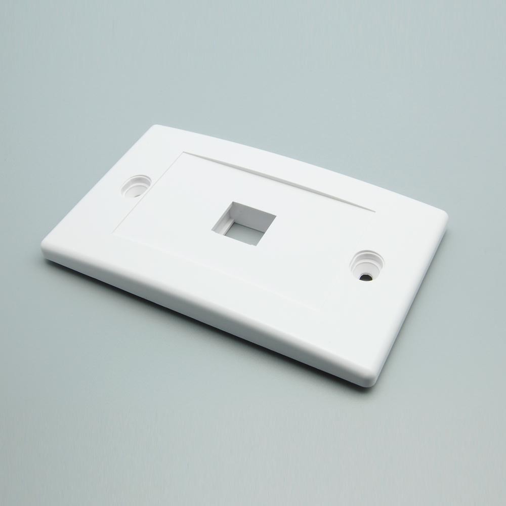 (Discontinued Product) 1Port Keystone Wallplate White Decora Type ...