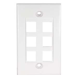 6 Port Keystone Wall Plate Decora Type - American Teledata Store